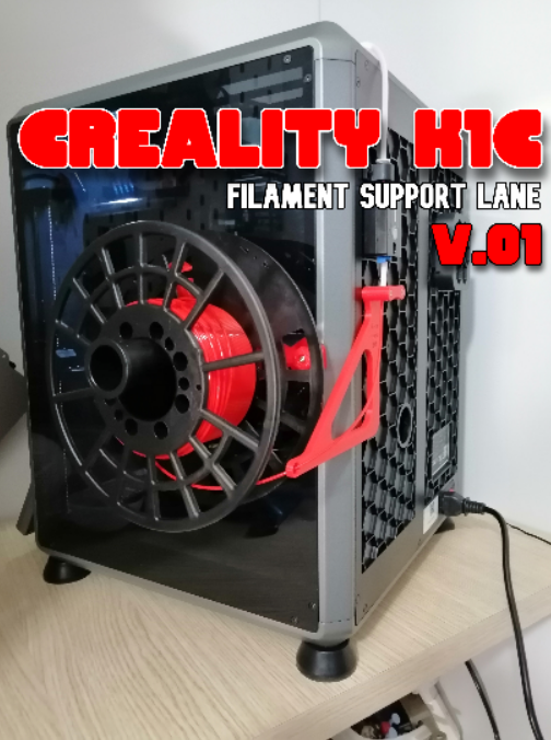 Creality K1C filament spool side support lane V1 por Techmase_3D ...