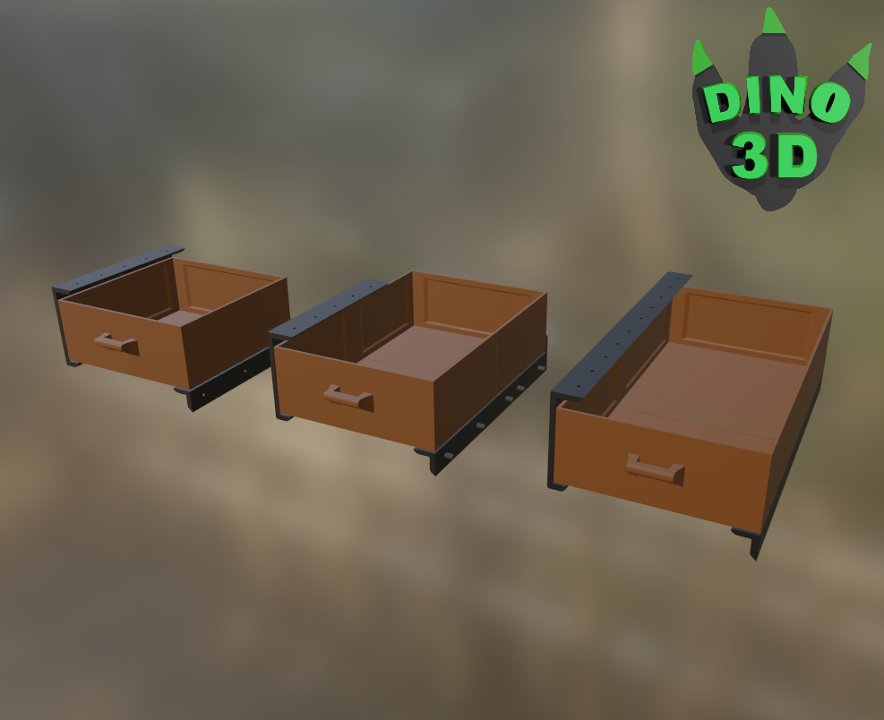 Easy Printable Desk Drawer by Johnny FicJr | Download free STL model ...