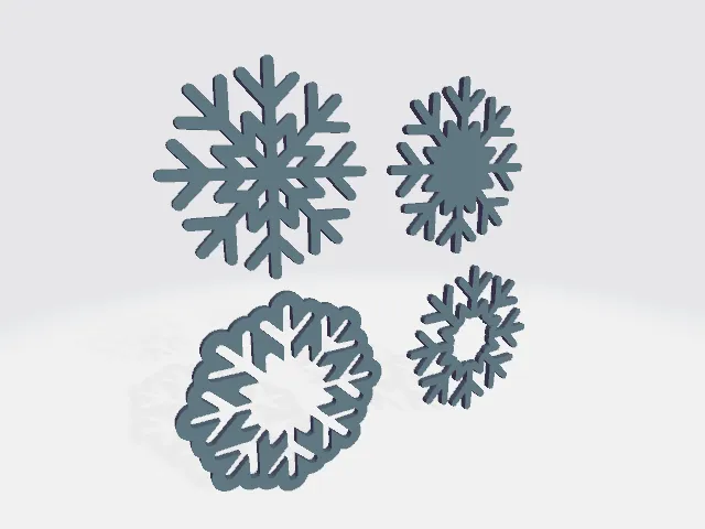 14 types of snowflake tree decorations by northerncore | Download free ...