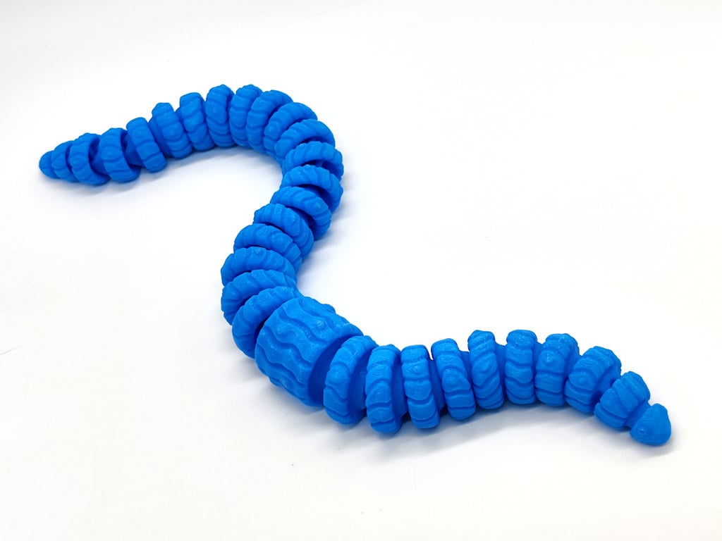 Wormy, the Print-in-Place Articulated Worm Toy by Tony Youngblood ...