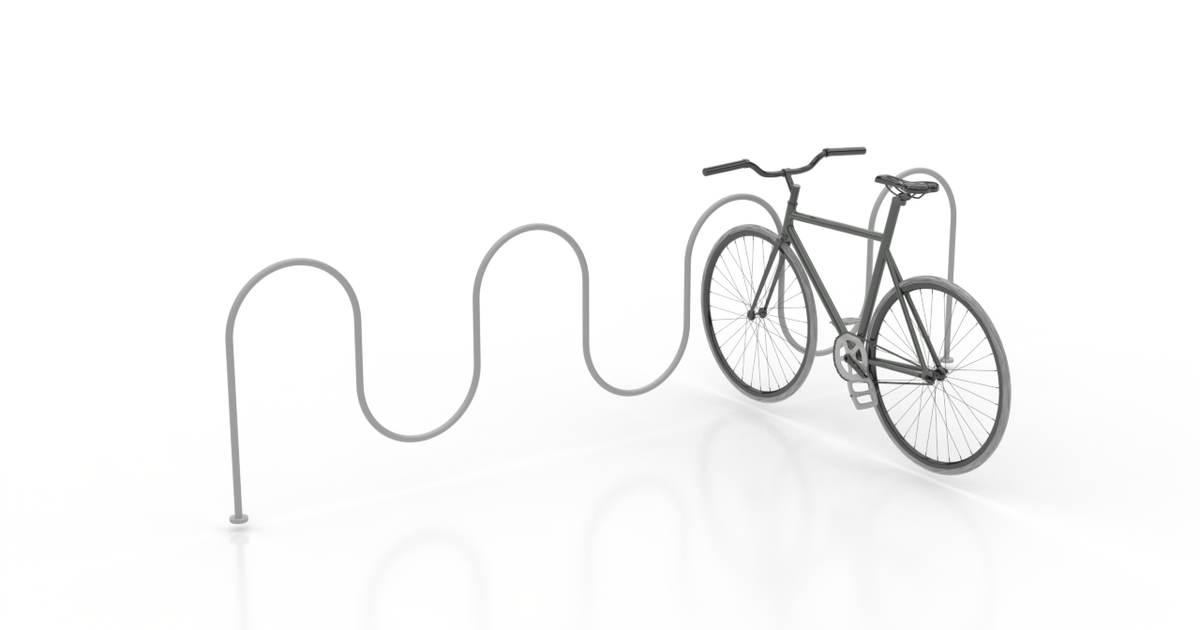 Scale Bike Rack - Wide Wave Style by Henry Levesque | Download free STL ...