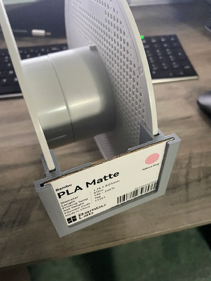 Filament Tag Holder for Spool by BeeFarm | Download free STL model ...