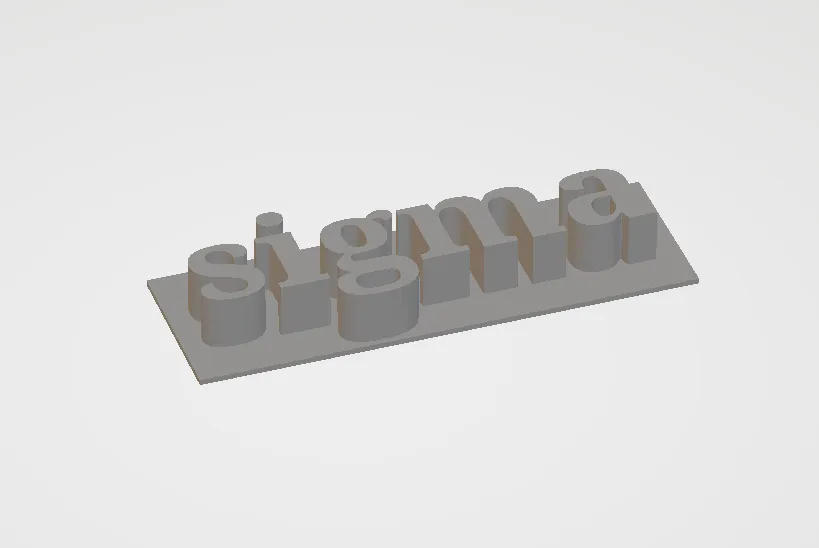 Sigma name plate by Abs | Download free STL model | Printables.com