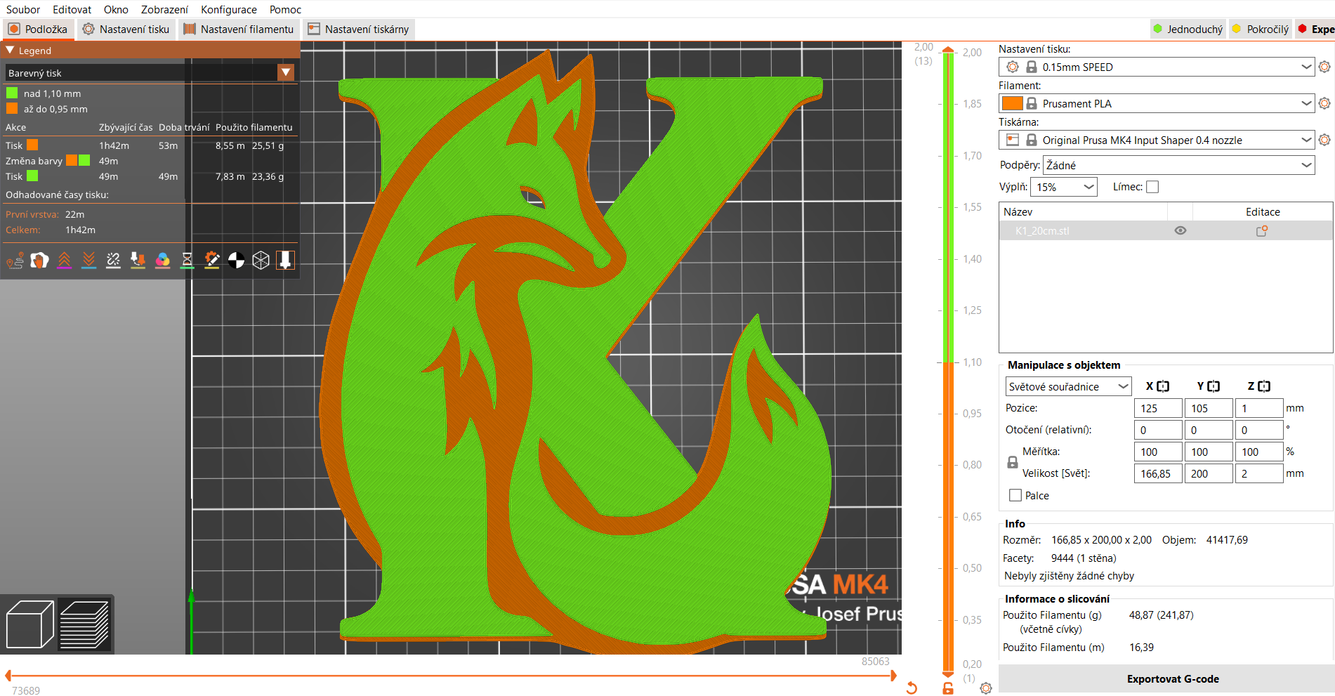 Fox alphabet: Letter K (version 1) by Nina Máčová | Download free STL ...