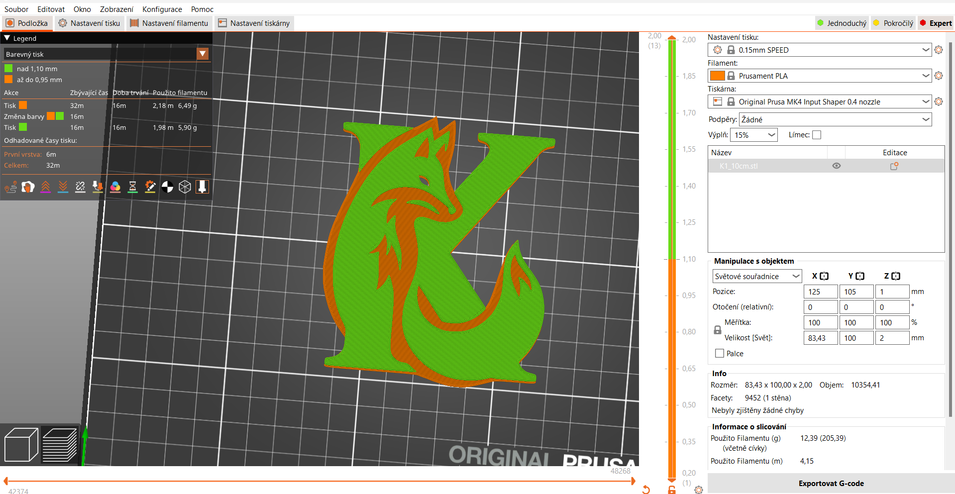 Fox alphabet: Letter K (version 1) by Nina Máčová | Download free STL ...