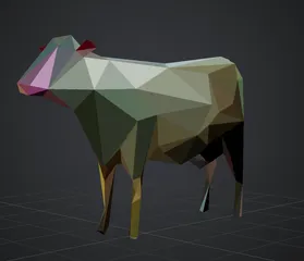 Low poly cow by Simon Pratt | Download free STL model | Printables.com