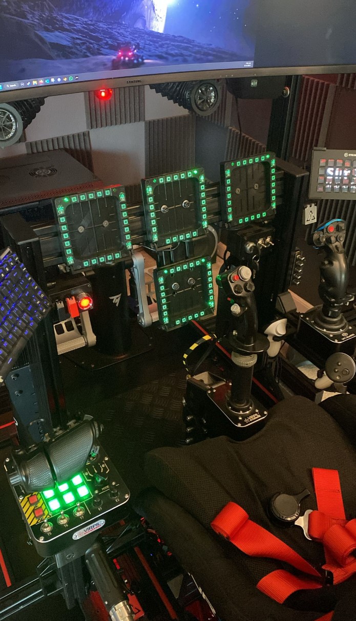 Thrustmaster MFD Cougar Mount w/ VR finger guide lines by Sim Motion ...