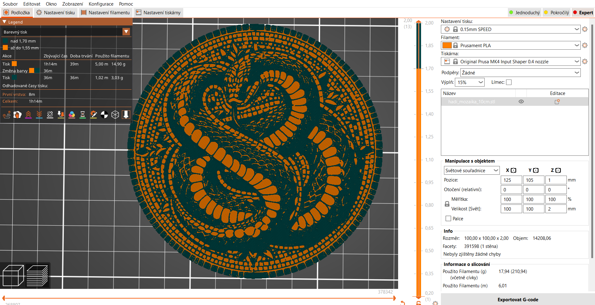 Three mosaic snakes (two colours) by Nina Máčová | Download free STL ...