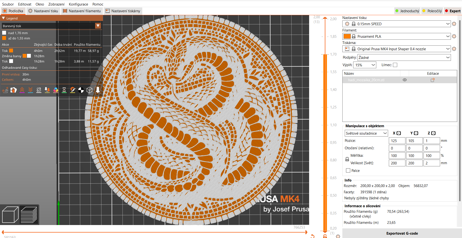 Three mosaic snakes (two colours) by Nina Máčová | Download free STL ...