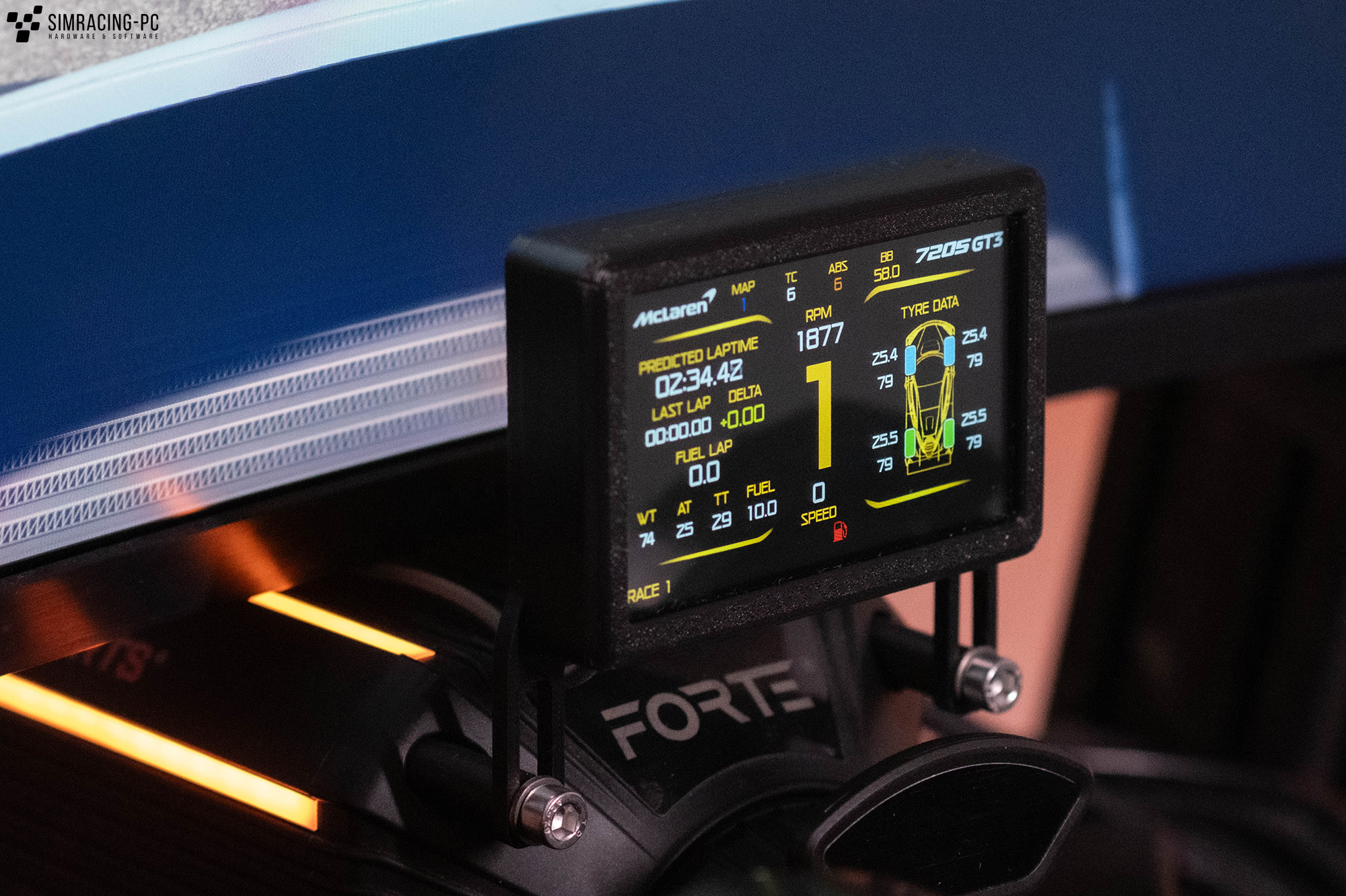 VoCore 4 Inch Screen / Dashboard for Simracing (Fanatec / Asetek ...