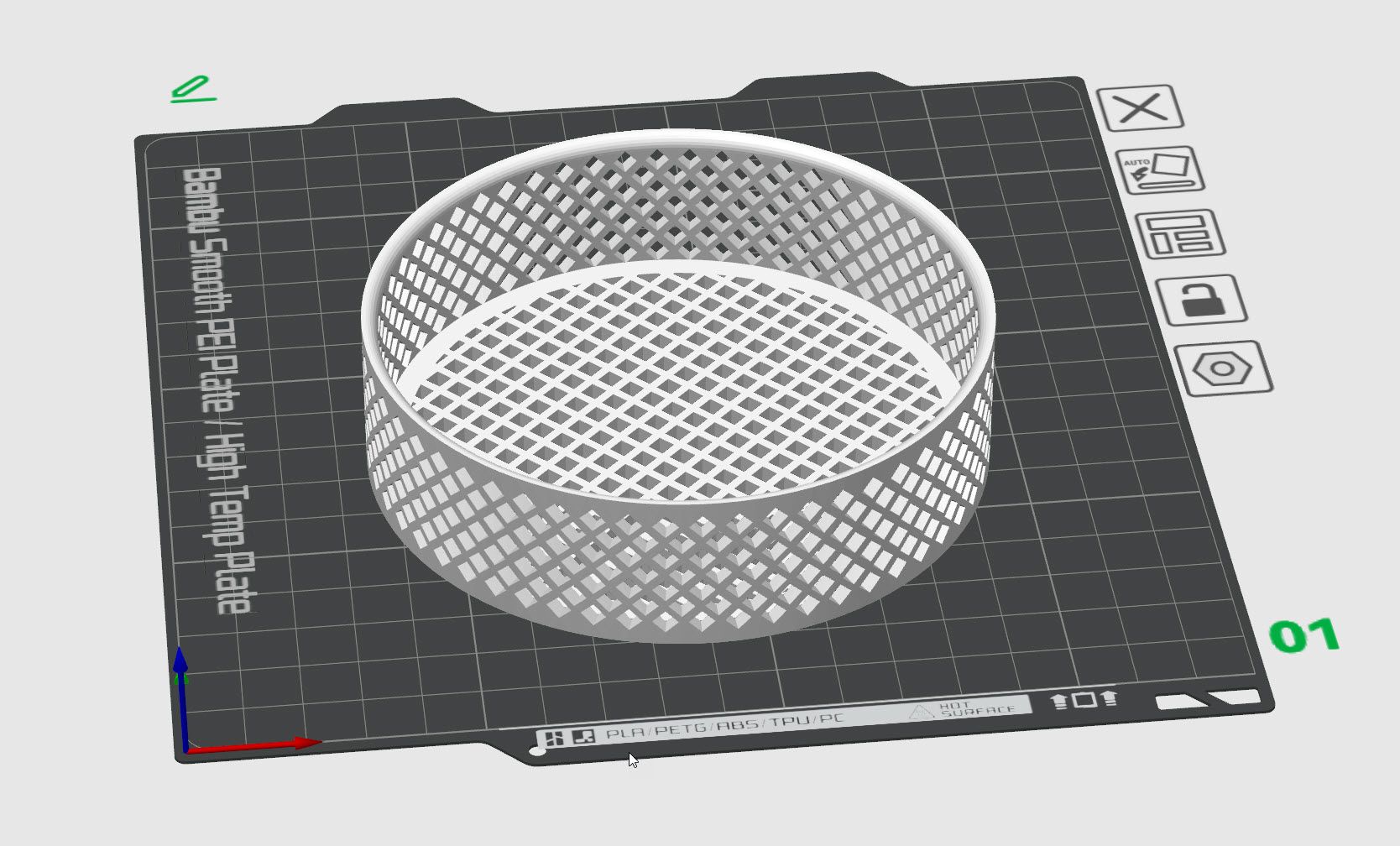 Tightvac stackable grid inlay for 2.35l by squirmy | Download free STL ...