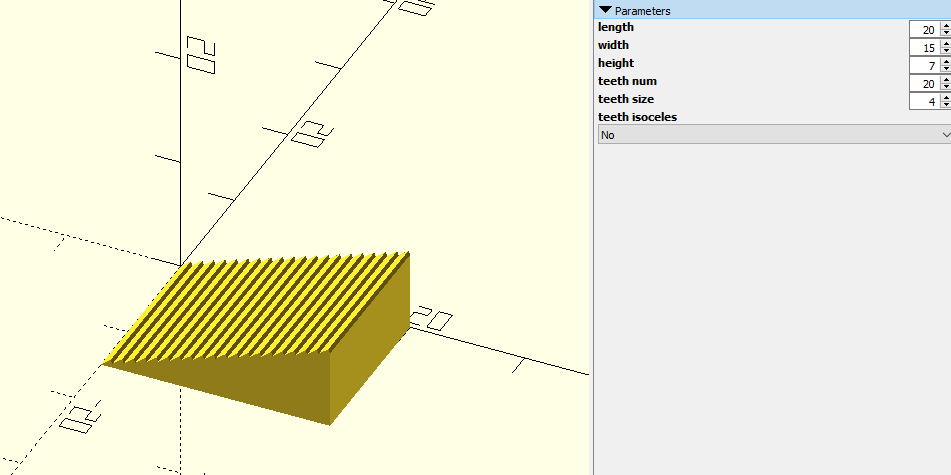 Parametric Wedge with Teeth by Bitwi | Download free STL model ...
