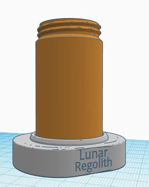 Regolith Sample Holder (large jar) by Space_Gal | Download free STL model | Printables.com