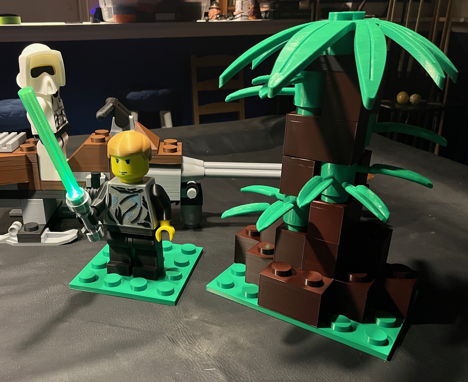 Mega-sized Lego-like Endor Forest and Luke Skywalker (5:1 scale) by ...