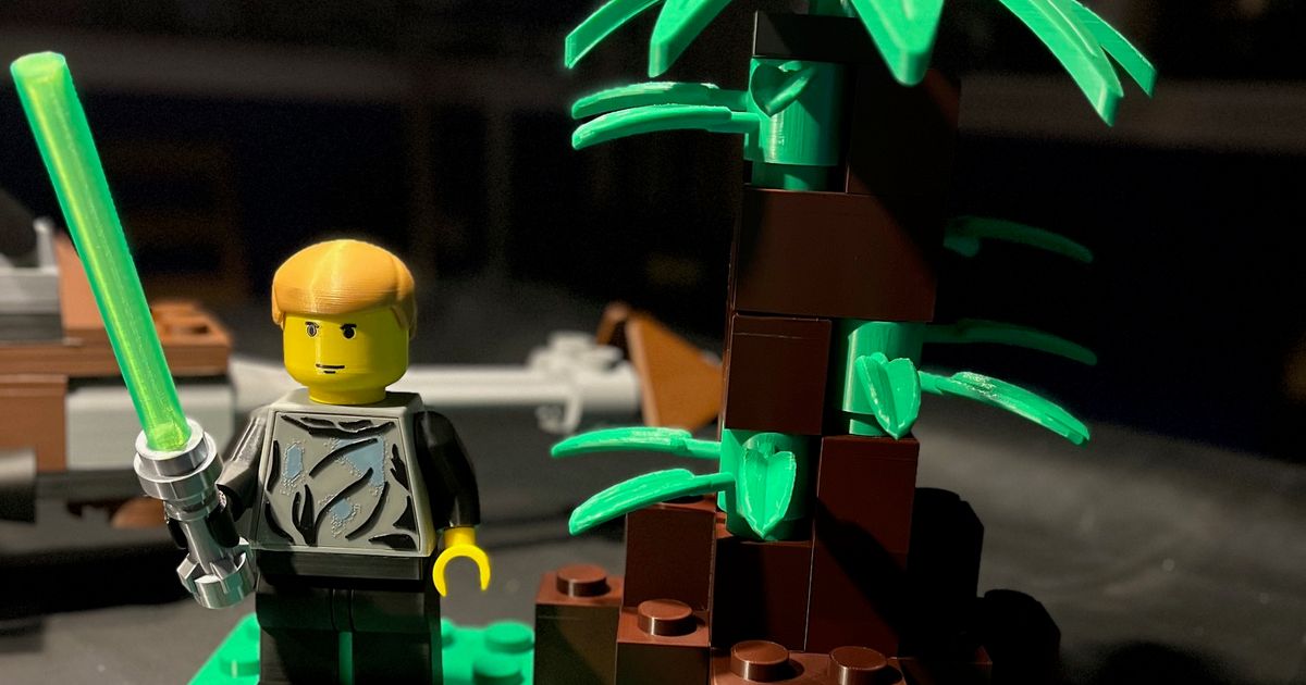 Mega-sized Lego-like Endor Forest and Luke Skywalker (5:1 scale) by ...