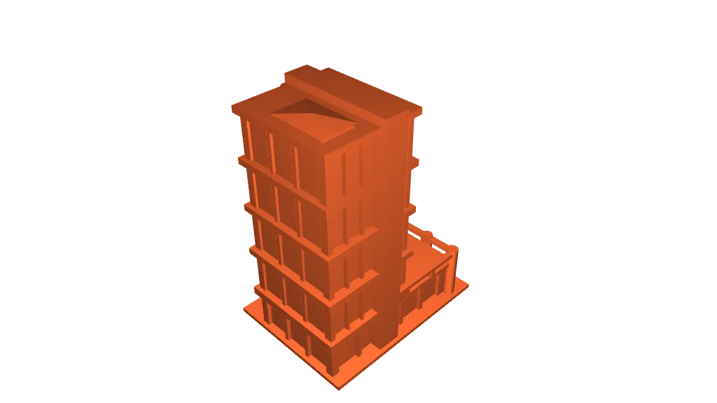 Hotel Building by Mr. hantom | Download free STL model | Printables.com
