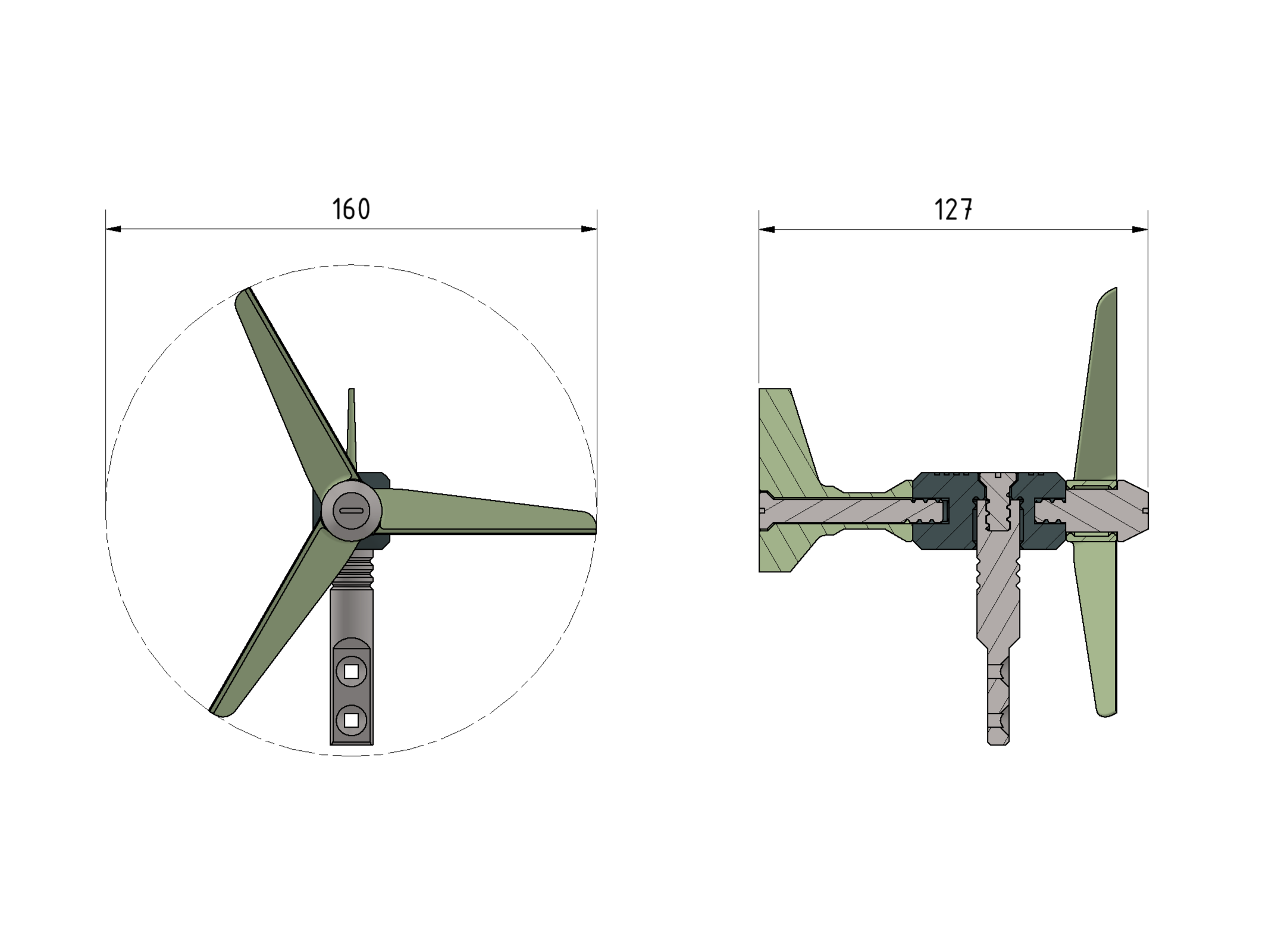 Windmill - 100% printable - no support - no bearings - low friction ...