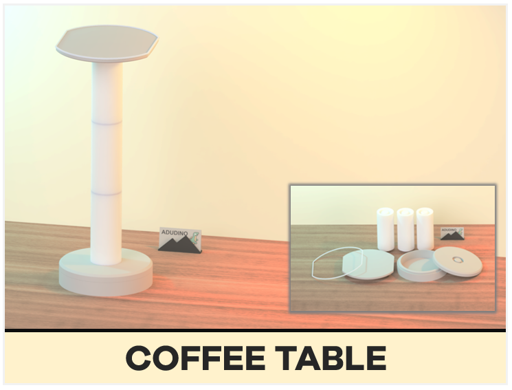 Small Table - Design Furniture Coffee Table, 100% 3D-Printed. Modular ...