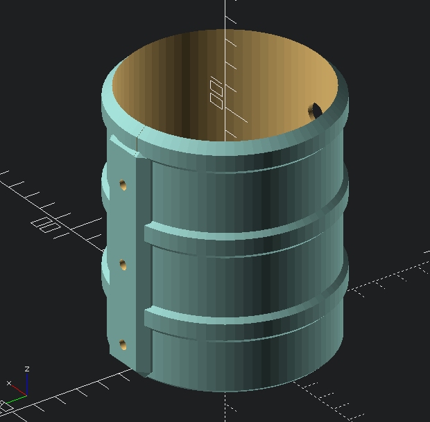 Wall Mount Cup/Drink Holder(OpenScad parametric) by Ak-Adventurer ...