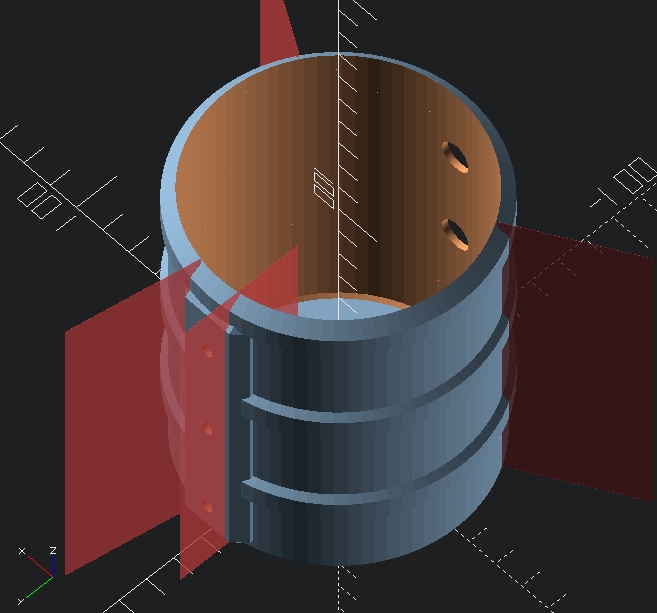 Wall Mount Cup/Drink Holder(OpenScad parametric) by Ak-Adventurer ...