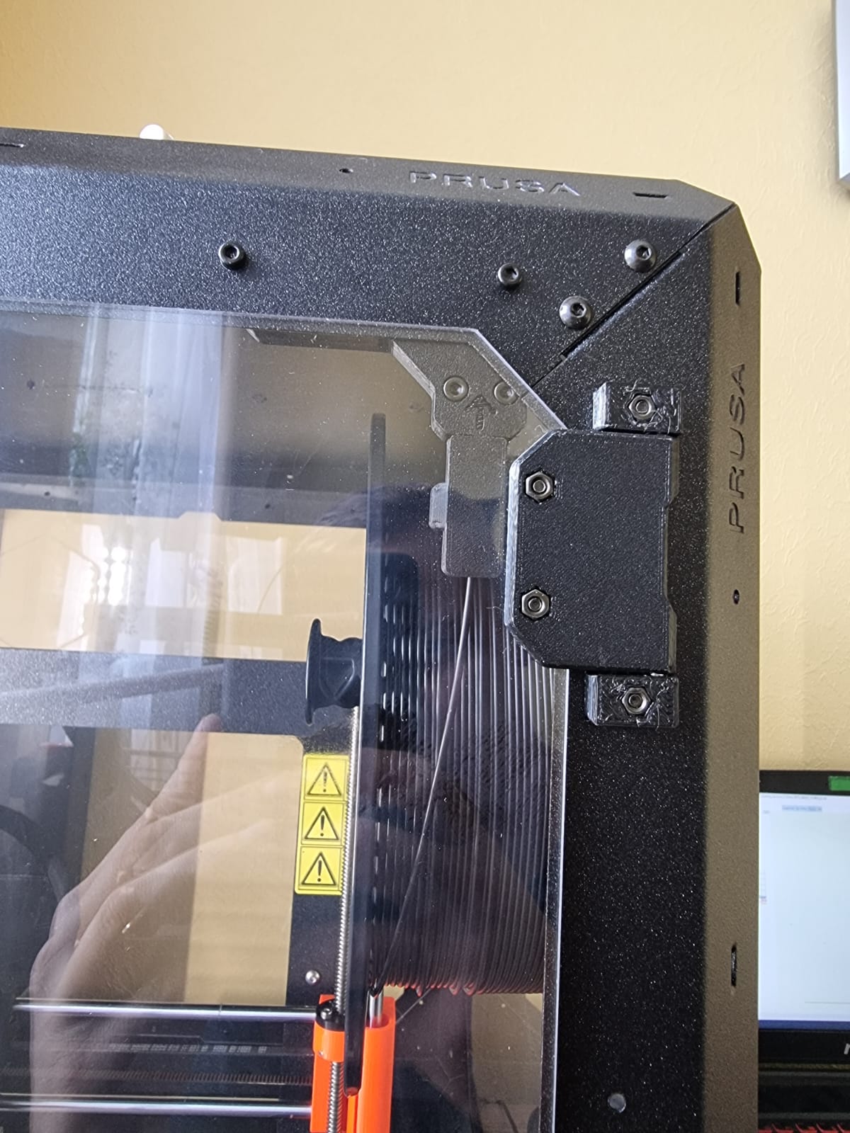 Original Prusa enclosure filament guide with filament cleaning section ...