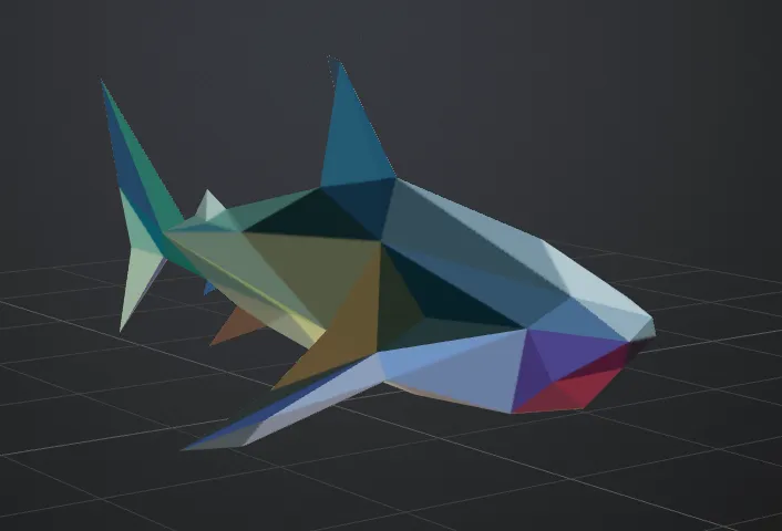 Low Poly Shark by Liam West | Download free STL model | Printables.com