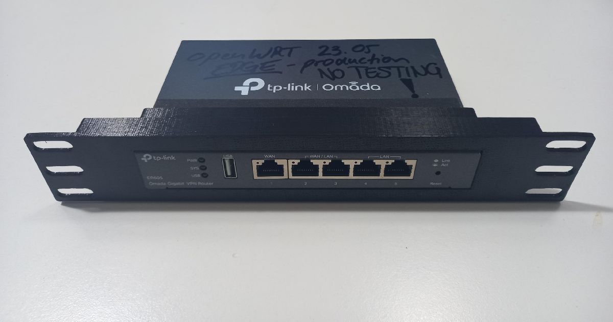 Sturdy 10 inch rack mount for the TL-ER605 consumer VPN router by ...