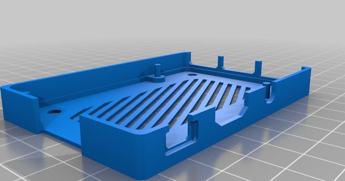 Slim and Compact Raspberry Pi B+ case derivative with air slots by ...