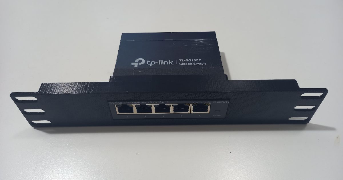 Sturdy 10 inch rack mount for the TL-SG105E consumer network switch par ...