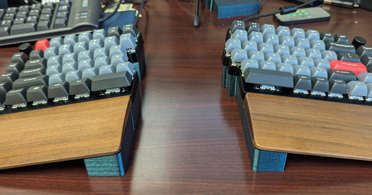 Keychron Q11 Tenting Support with optional Wrist Rests by Paul Grimes | Download free STL model ...