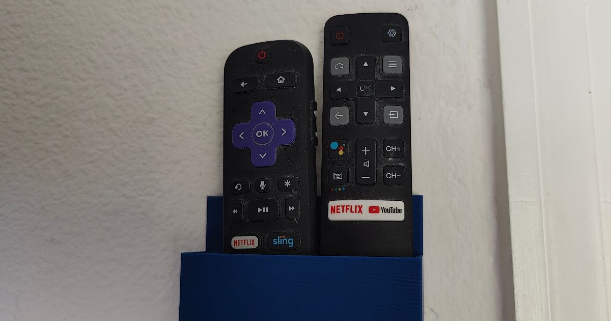 Dual wall mounted remote holder by 3DCreator | Download free STL model ...