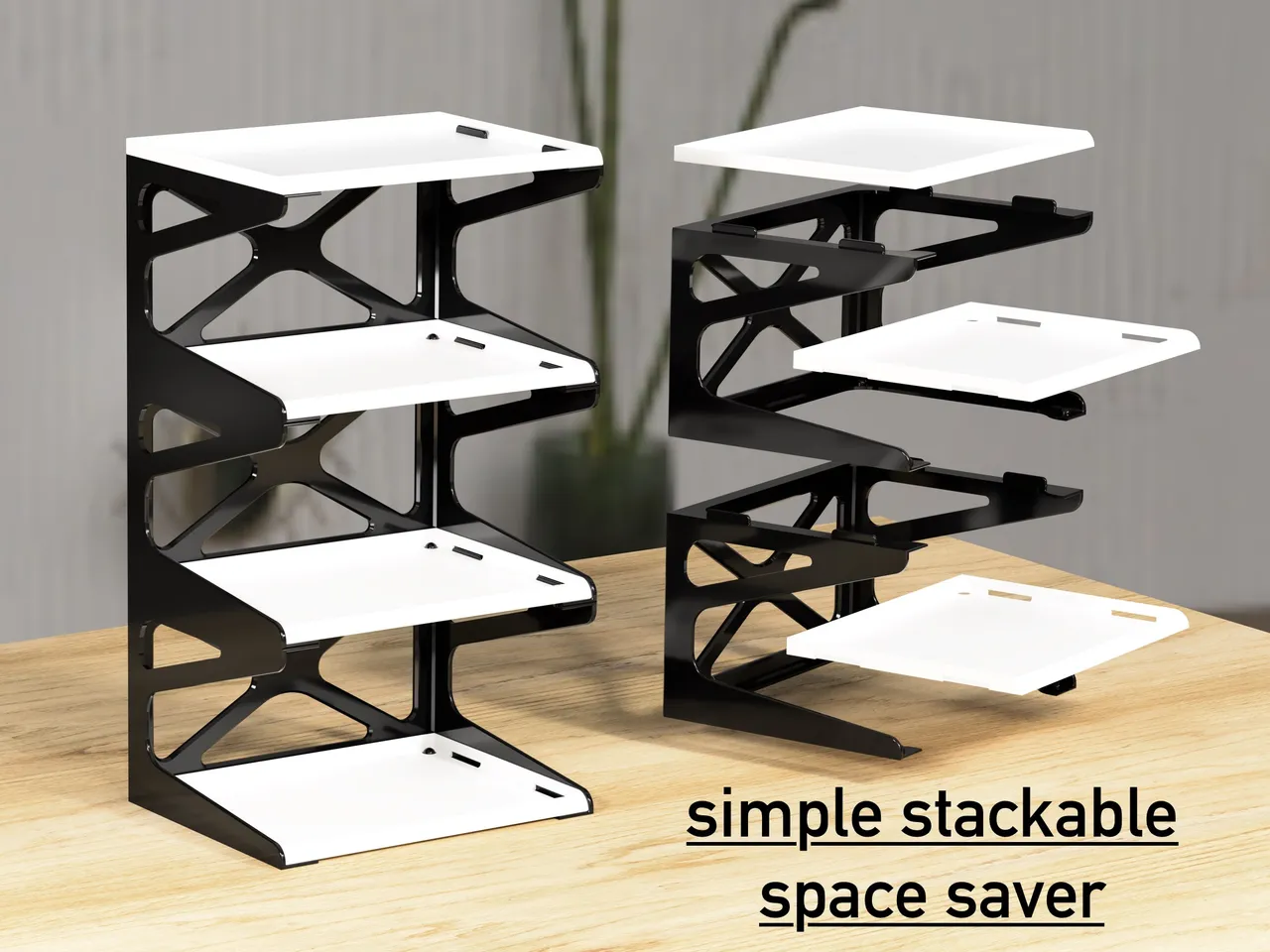 Stackable Shelf Organizer by LinkDesigns Download free STL model Printables