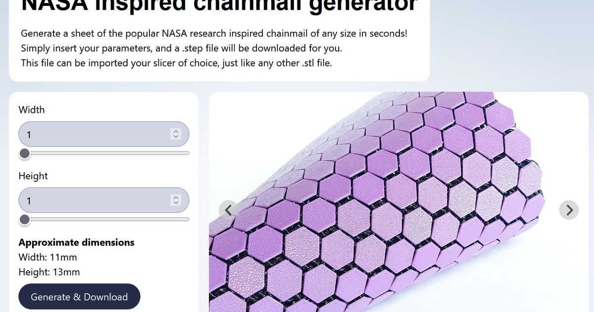Custom Nasa Chainmail Generator by Actualizings | Download free STL ...