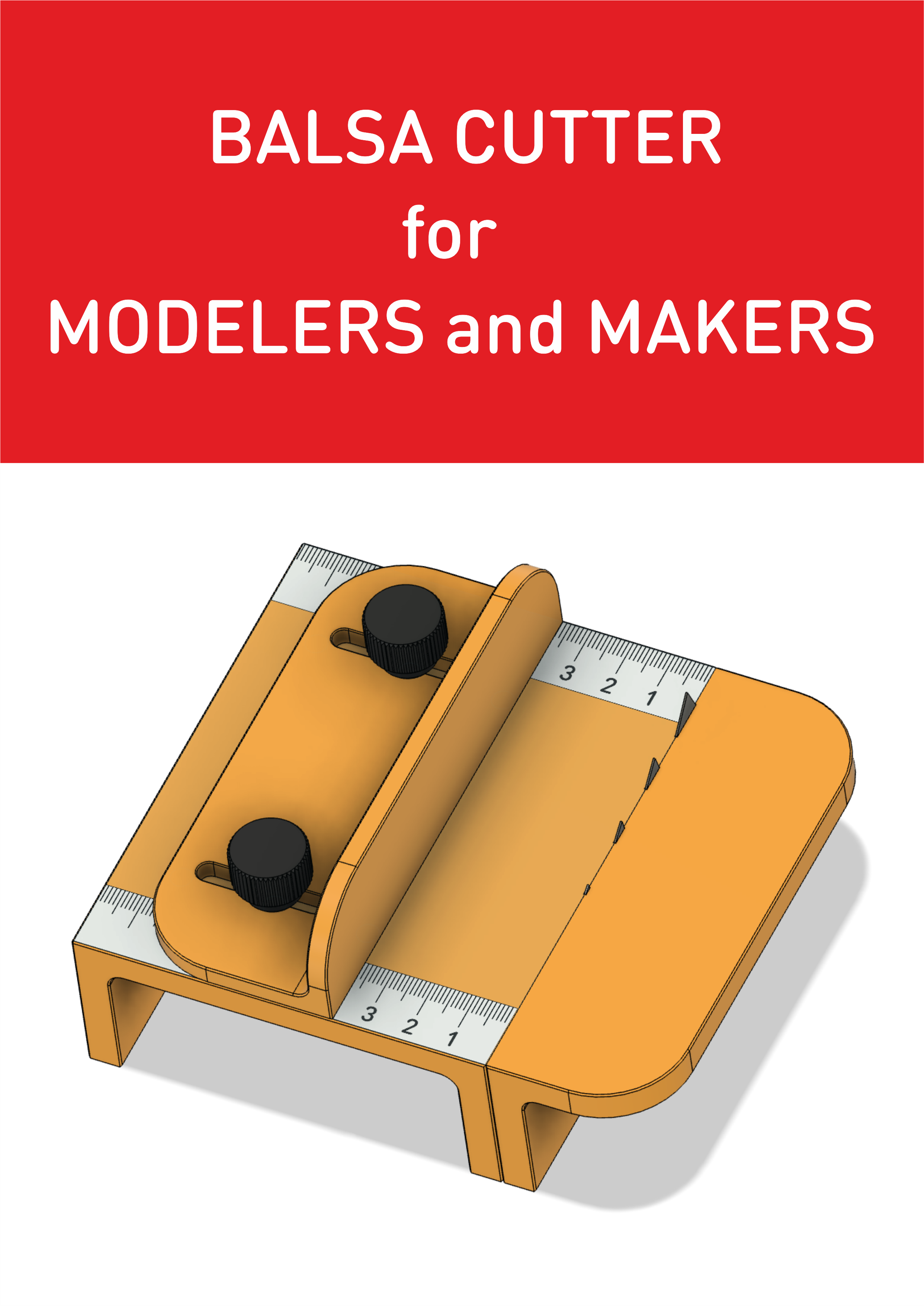 BALSA WOOD CUTTER with box cutter blades by PEEVES | Download free STL ...