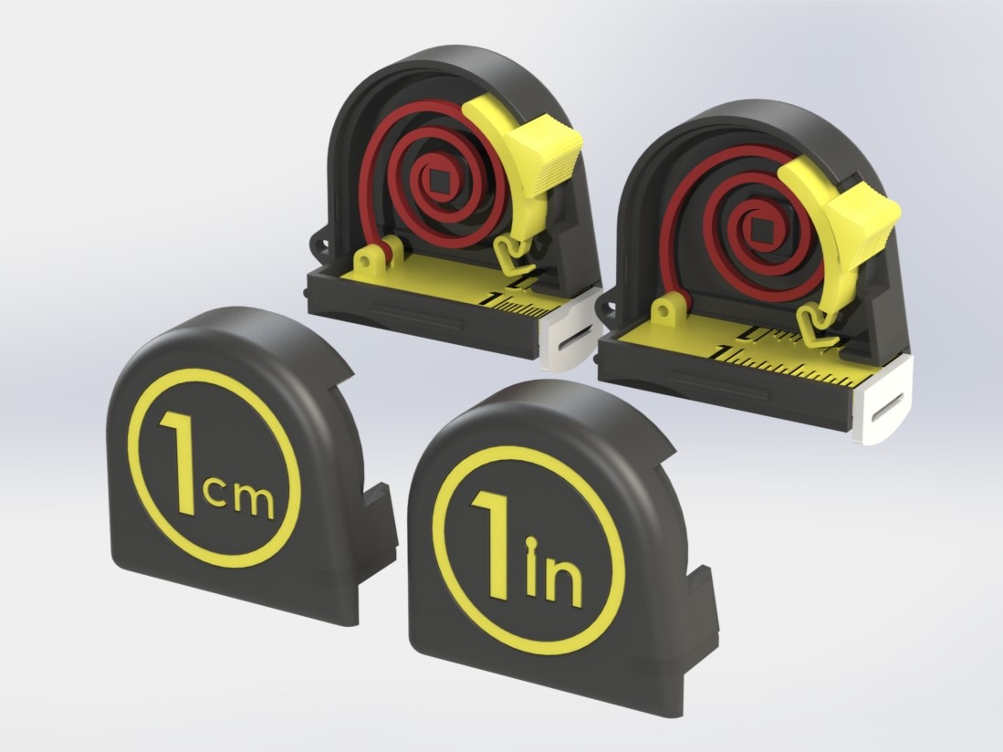1 cm & 1 inch Measuring Tape by jor2468 | Download free STL model ...