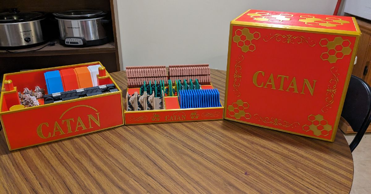 3D Catan Board Box por Derek Huebl | Descargar modelo STL gratuito ...