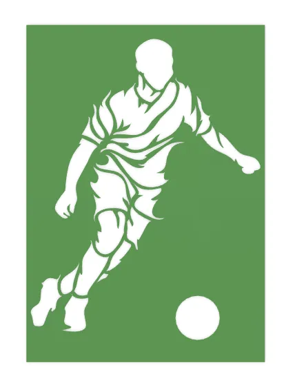 Football/Soccer player stencil by Klipperboi | Download free STL model ...