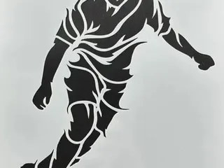 Football/Soccer player stencil by Klipperboi | Download free STL model ...