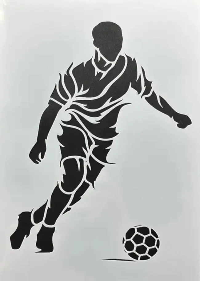 Football/Soccer player stencil by Klipperboi | Download free STL model ...