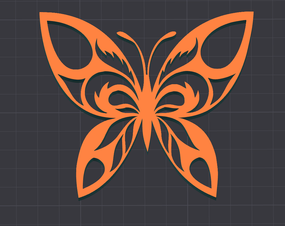 line 3D butterfly by Nebula Print | Download free STL model ...