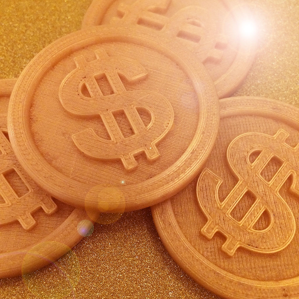 Scrooge McDuck Gold Coin / Dollar Coin by Kari (rhymes with atari ...