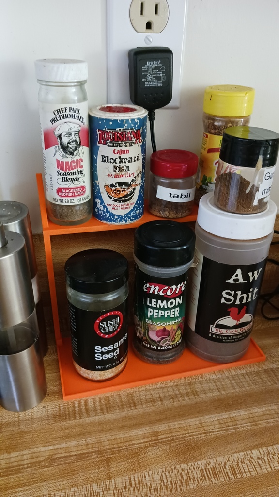 Simple Spice Rack that fits over back splash by Dave Bain | Download ...