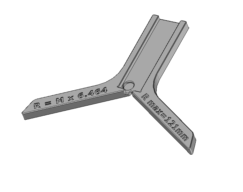 Digital caliper radius gauge (120°) por Nixoso | Descargar modelo STL ...