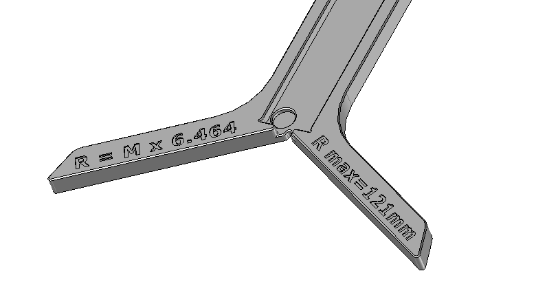Digital caliper radius gauge (120°) por Nixoso | Descargar modelo STL ...
