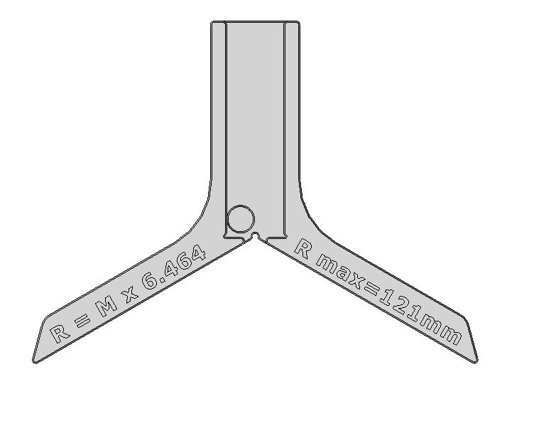 Digital caliper radius gauge (120°) por Nixoso | Descargar modelo STL ...