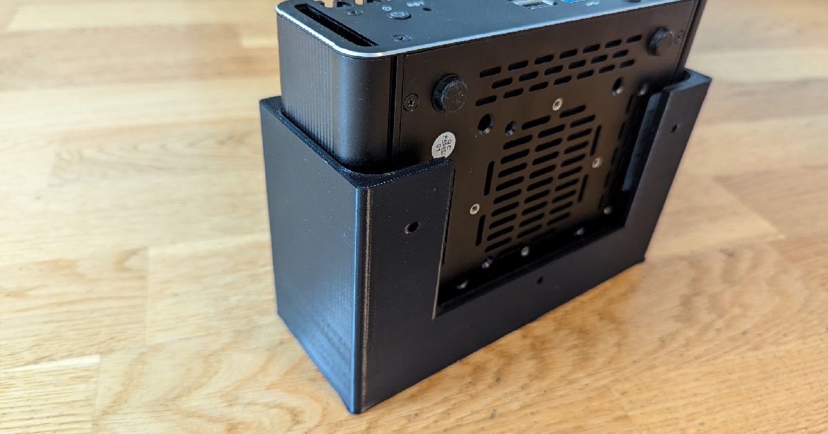 HUNSN RJ26 mini PC wall mount by DannemedO | Download free STL model ...