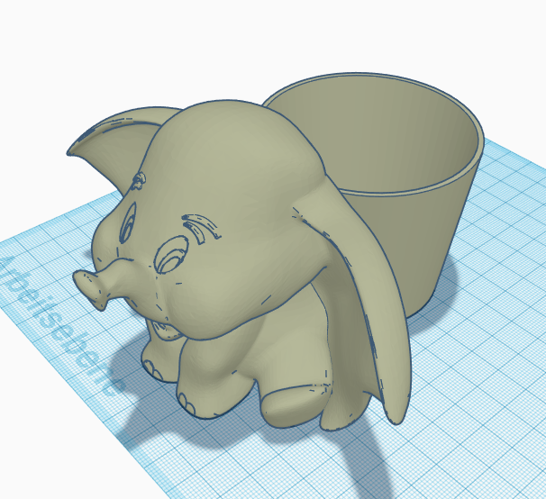 Dumbo Planter 65mm by eponra | Download free STL model | Printables.com