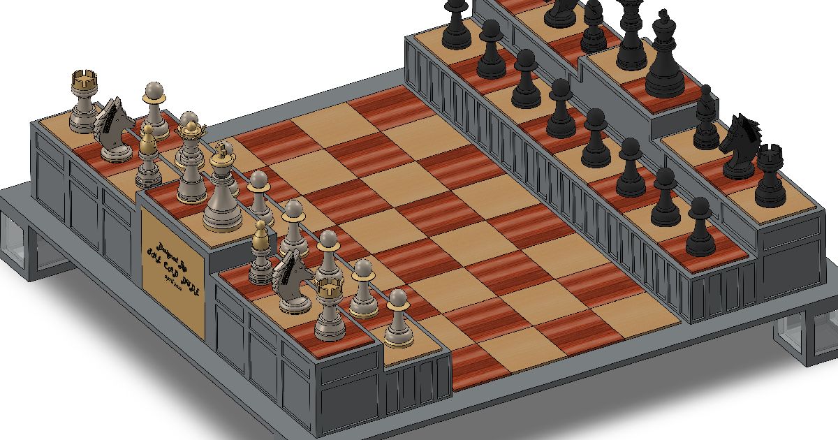 Chess set with foldable box by Ballador | Download free STL model ...