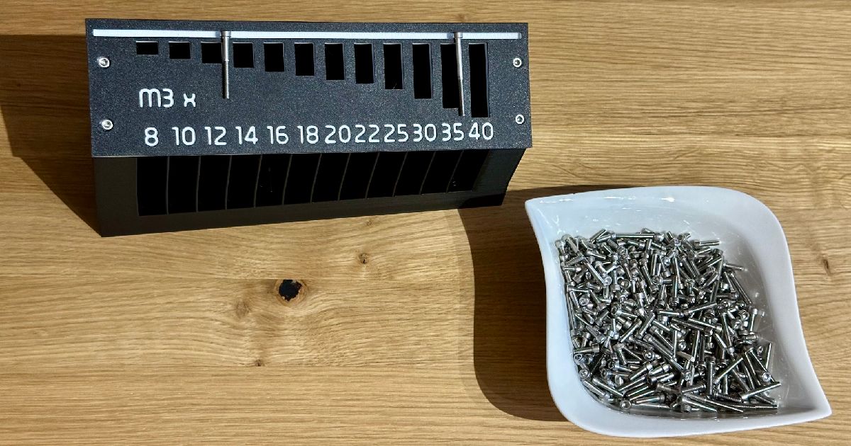 M3 screw sorter 8 to 40mm by AWSW | Download free STL model ...