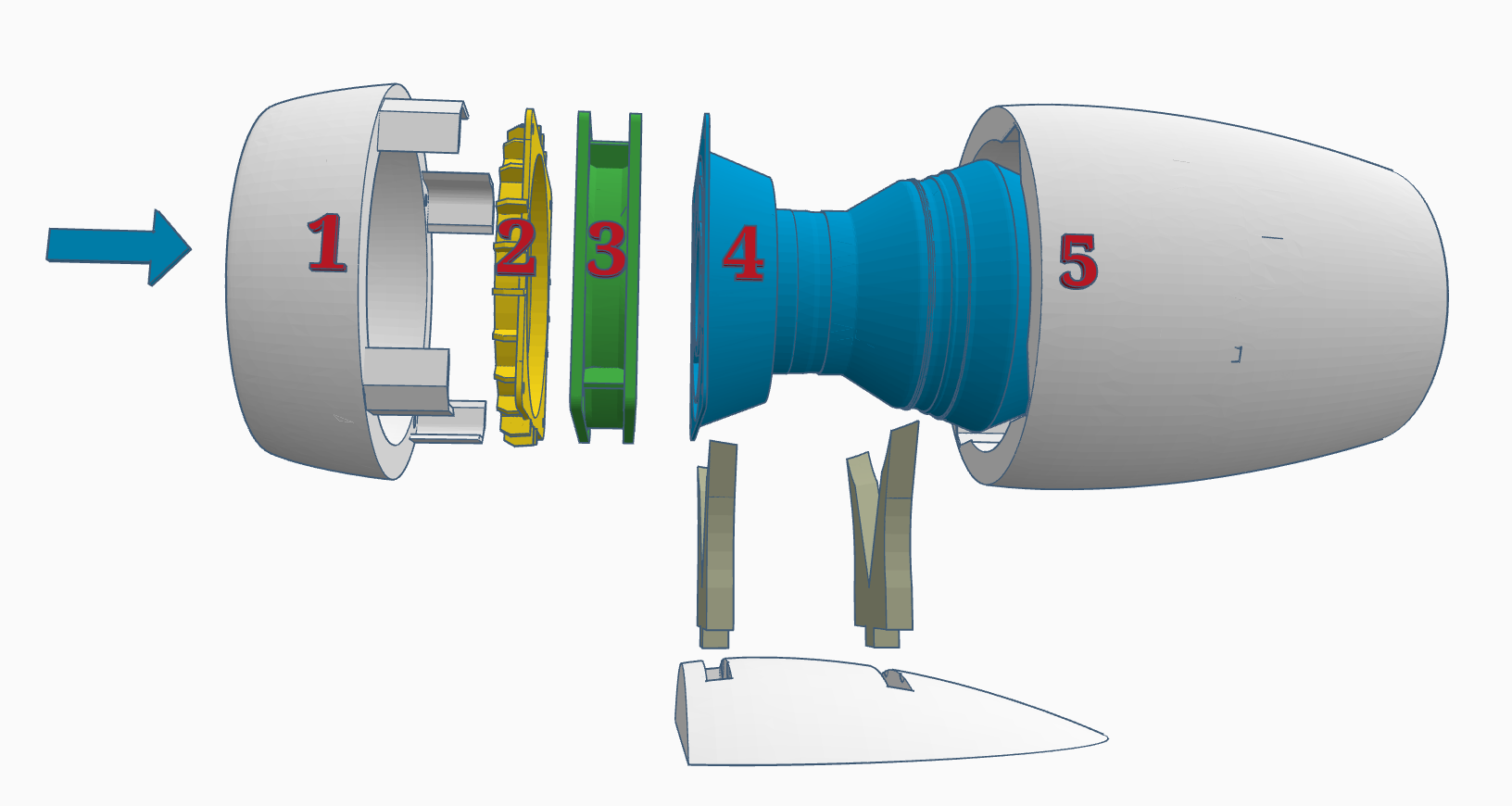 Desktop airplane Turbofan with 120mm pc fan by DutchWorkX3D ...